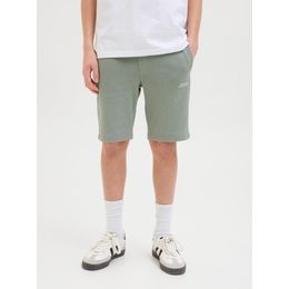 Jack & Jones Jungen Shorts "JPSTGORDON JJBEAU SWEAT SHORTS JNR", gr&uuml;n, Gr. 152, JACK & JONES JUNIOR, unifarben, Web, Obermaterial: 80% Baumwolle, 20% Polyester,