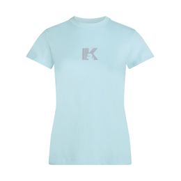 KARL LAGERFELD JEANS T-Shirt Damen Gr&ouml;&szlig;e L hellblau / grau