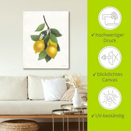 Wandbild Artland, B:90cm H:120cm, gelb, Leinwand, Wohnzimmer, Bilder, "Lemon Branch III", als Alubild, Leinwandbild, Poster, Wandaufkleber in
