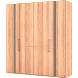 Kleiderschrank Musterring, B:200cm H:217cm, braun, Schlafzimmer, Schr&auml;nke, "Sorrent, Kleiderschrank, teilmassiv Eiche", T&uuml;ren in Eiche massiv mit