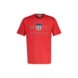 Gant Herren T-Shirt "T-Shirt REG ARCHIVE SHIELD 1er Pack", rot, Gr. L, Obermaterial: 100% Baumwolle CO., Shirts