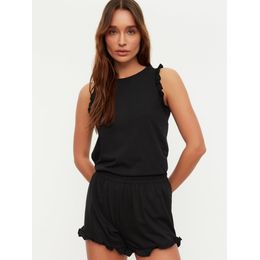 Trendyol Shorty Damen Gr&ouml;&szlig;e XL schwarz Winterkleid