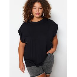 Trendyol Curve T-Shirt Damen Gr&ouml;&szlig;e 6XL schwarz