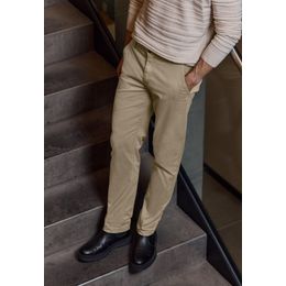 Street One MEN Herren Chinohose, braun, Gr. 32, unifarben, Web, 98% Baumwolle, 2% Elasthan, Hosen, aus Baumwolle mit Stretchanteil
