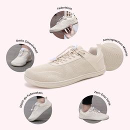 DOTALES Damen Barfu&szlig;schuh "Citystep Barfu&szlig;schuhe Damen & Herren Barfu&szlig; Sneaker", Gr. 43beige, Kunstfaser, Polyurethan, Schuhe, Barfu&szlig; Sneaker,