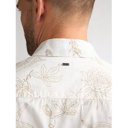 Herren Kurzarmhemd "Men Shirt Short Sleeve AOP", wei&szlig;, Gr. M, PETROL INDUSTRIES, bedruckt, Jersey, Obermaterial: 97% Baumwolle, 3% Elasthan, Hemden,