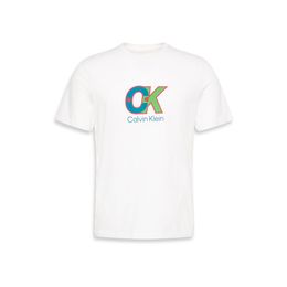 Calvin Klein T-Shirt Herren Gr&ouml;&szlig;e S gr&uuml;n / petrol / rot / wei&szlig;
