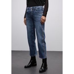 Street One Damen Comfort-fit-Jeans, blau, Gr. 29, unifarben, Jeans, 77% Baumwolle, 20% Polyester, 3% Elasthan, Jeans, 5-Pocket-Style