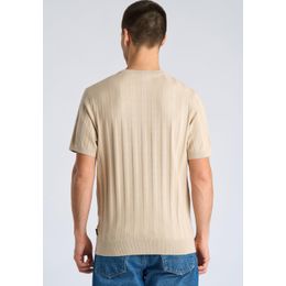 Junk De Luxe Herren Kurzarmshirt "T-Shirt (Kurzarm) Relaxed Fit", beige, Gr. XXL, Obermaterial: 70% Viskose, 30% Nylon, Shirts