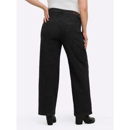 sheego Damen Bequeme Jeans, schwarz, Gr. 44, unifarben, 99% Baumwolle, 1% Elasthan, Jeans