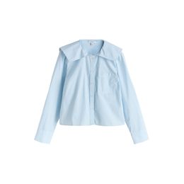 next Bluse Damen Gr&ouml;&szlig;e 5XL hellblau / wei&szlig;