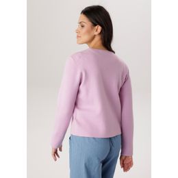 Damen Strickjackerose, Gr. 42, Aniston SELECTED, unifarben, Strick, Obermaterial: 50% Viskose, 26% Polyamid, 24% Polyester, Strickjacken, mit