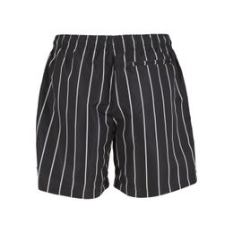 Urban Classics Herren Badeshorts "Urban Classics Herren Stripe Swim Shorts", schwarz-wei&szlig;, Gr. M, 100% Polyester, Badehosen