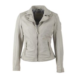 Mauritius Damen Lederjacke "MWBajah"silber grau, Gr. M, unifarben, Obermaterial: 100% Schafsleder. Futter: 100% Polyester. &Auml;rmelfutter: 100%
