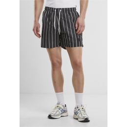 Urban Classics Herren Badeshorts "Urban Classics Herren Stripe Swim Shorts", schwarz-wei&szlig;, Gr. M, 100% Polyester, Badehosen