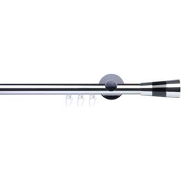 Gardinenstange Liedeco, L:160cm &Oslash;:2mm, grau, Eisen, Gardinenstangen, "Innenlaufgarnitur 20 mm Piano Granada", Gardinenstange Komplett