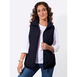 Casual Looks Damen Steppweste, blau, Gr. 38, unifarben, 100% Polyester, Wattierung:100% Polyester, Westen
