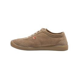 Softinos Damen Sneaker "Softinos Sneaker Veloursleder", Gr. 38, beige, Veloursleder, Schuhe