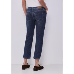 Slim-fit-Jeans Street One, Damen, Gr. 24, L&auml;nge 28, dunkelblau wash, Jeans, 78% Baumwolle, 21% Polyester, 1% Elasthan, unifarben, kn&ouml;chelfrei, Jeans Slim-fit-Jeans, Middle Waist
