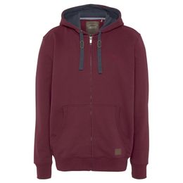 MAN'S WORLD MAN'S WORLD Herren Kapuzensweatjacke, rot, Gr. XXXL, angeraute Sweatware, Obermaterial: 80% Baumwolle, 20% Polyester. Kapuzenfutter: 80% Baumwolle,