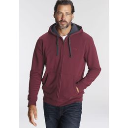MAN'S WORLD MAN'S WORLD Herren Kapuzensweatjacke, rot, Gr. XL, angeraute Sweatware, Obermaterial: 80% Baumwolle, 20% Polyester. Kapuzenfutter: 80% Baumwolle, 20%