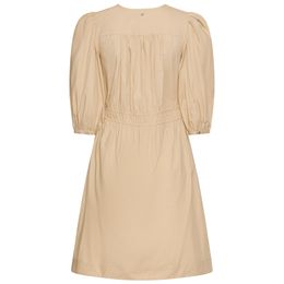 BOSS Orange Damen Blusenkleid "Dezzan Premium Damenmode", beige, Gr. 36, unifarben, Web, Obermaterial: 100% Baumwolle, Kleider, Popeline Qualit&auml;t