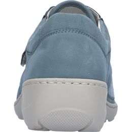 Waldl&auml;ufer WALDL&Auml;UFER Damen Klettschuh "Kya-Soft", Gr. 8,5, blau, Nubukleder, Textil, Schuhe, Komfortschuh, Halbschuh in komfortable Weite K = extraweit