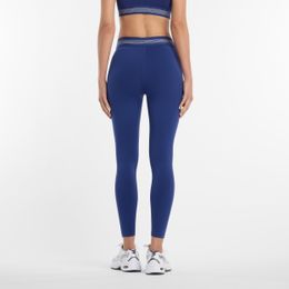 New Balance Damen Funktionstightsblau oyster, Gr. L, Obermaterial: 71% Polyester, 29% Elasthan, Hosen, schnelltrocknend, elastischer Materialmix, aus