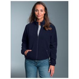 TRIGEMA Damen Fleecejacke "TRIGEMA Fleecejacke", blau, Gr. XL, Fleece, 100% Polyester, Jacken
