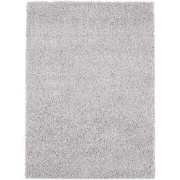 Hochflor-Teppich Carpet City, B:230cm H:30mm L:320cm, grau, Kunstfaser, Teppiche, "Shaggi uni 500", L&auml;ufer, Shaggy, Uni, Langflor, weich, Wohnzimmer,