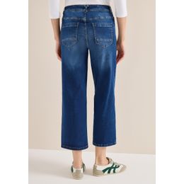 Cecil Damen Slim-fit-Jeans, blau, Gr. 36, unifarben, Jeans, 78% Baumwolle, 20% Polyester, 2% Elasthan, Jeans, High Waist