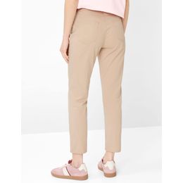 Brax Damen 5-Pocket-Hose "Style CAROLA S"beige, Gr. 48, Web, 78% Baumwolle, 19% Lyocell, 3% Elasthan, Hosen