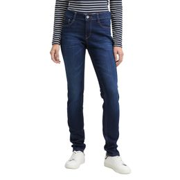 Tom Tailor Damen Skinny-fit-Jeans "TTLUCIE Skinny", blau, Gr. 28, unifarben, Denim/Jeans, Obermaterial: 42% Baumwolle, 34% Polyester, 22% Viskose, 2%