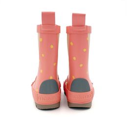 MaxiMo M&auml;dchen Gummistiefel, Gr. 21begonia, dogwood, Obermaterial: 100% Gummi, Schuhe, gef&uuml;ttert, Profilsohle, reflektierende Details, wasserdicht,
