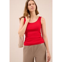 Cecil Damen Tr&auml;gertop, rot, Gr. XXL, unifarben, Web, 100% Baumwolle, Tops, aus reiner Baumwolle