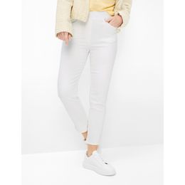 Raphaela by Brax Damen Schlupfjeans Style PAMINA 6/8 WHITE, denim wei&szlig;, Gr. 38