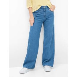 Raphaela by Brax Damen Five-Pocket-Hose Style LAURA FLARED BLEACHED, USING&BUFFIES, denim hellblau, Gr. 40