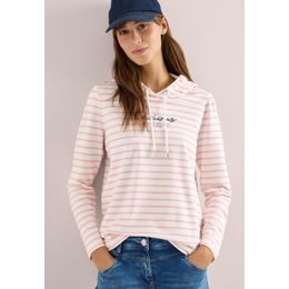 Cecil Damen Langarmshirt, rosa, Gr. XXL, gestreift, Web, 48% Baumwolle, 48% Modal, 4% Elasthan, Shirts, im soften Baumwoll-Mix