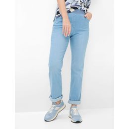 Raphaela by Brax Damen Five-Pocket-Hose Style CARINA FUN BLEACHED LIGHT BLUE SLIGHTUSED, denim hellblau, Gr. 54