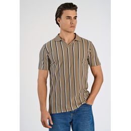 LINDBERGH Herren Poloshirt "Poloshirt Slim Fit"dk stone, Gr. XL, gestreift, Obermaterial: 100% Baumwolle, Shirts