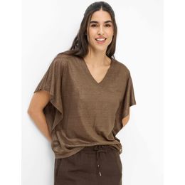 Brax Damen Shirt Style CASSIE S mocha brown, dunkelbraun, Gr. 40