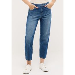 Angels Damen 7/8-Jeans "EVY"mid blau used, Gr. 38, Denim/Jeans, Obermaterial: 91% Baumwolle, 6% Polyester, 3% Elasthan, Jeans, 7/8-lange Schnittform,