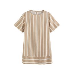 next Kleid Damen Gr&ouml;&szlig;e 46 sand / wei&szlig; Sommerkleid