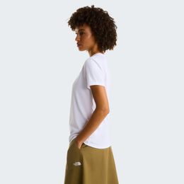 The North Face Damen T-Shirt "W EVOLUTION SIMPLE DOME SLM SHORT SLEEVE"tnf wei&szlig;, Gr. XS, Obermaterial: 100% Baumwolle, Shirts, schmaler Schnitt,