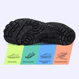 DOTALES Damen Barfu&szlig;schuh "Stride Barfu&szlig;schuhe Damen & Herren Barfu&szlig; Sneaker", Gr. 40, schwarz, Mesh, Polyurethan, Schuhe, Minimalschuhe