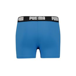 Puma Kinder Badehose "Puma SWIM BOYS LOGO TRUNKS", blau, Gr. 128, Obermaterial: 80% Polyamid, 20% Elasthan, Badehosen, mit elastischem Bund, f&uuml;r