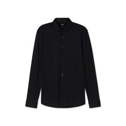 OLYMP Herren Businesshemd "OLYMP No. Six 24/Seven, Super Slim, Modern Kent", schwarz, Gr. 40, 86% Polyamid, 14% Elasthan, Hemden