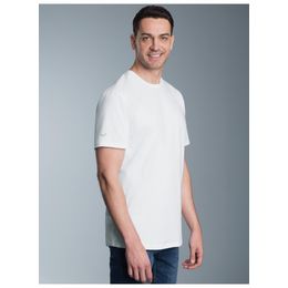 TRIGEMA Herren T-Shirt "TRIGEMA T Shirt aus Biobaumwolle", wei&szlig;, Basic, Gr. XXXL, Single Jersey, 100% Baumwolle (Bio-Baumwolle kbA), Shirts