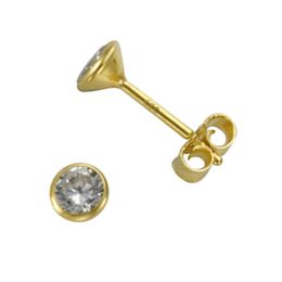 Firetti Damen Paar Ohrstecker "Schmuck Geschenk Silber 925 Ohrschmuck Solit&auml;r", 3, Silber 925 (Sterlingsilber), gold, Silber 925 (Sterlingsilber),