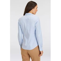 Gant Damen Langarmbluse "New Slim Stretch Oxford Blouse", blau, Gr. 44, unifarben, Obermaterial: 97% Baumwolle, 3% Elasthan, Blusen, f&uuml;r bequemen